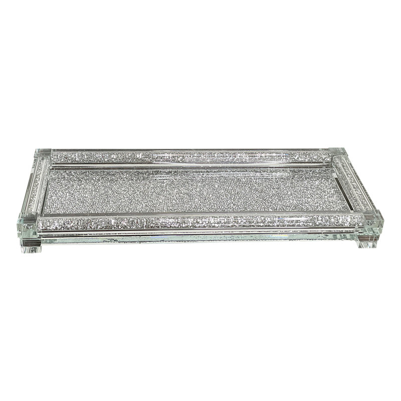 Mercer41 Ambrose Exquisite Large Glass Tray In Gift Box & Reviews | Wayfair
