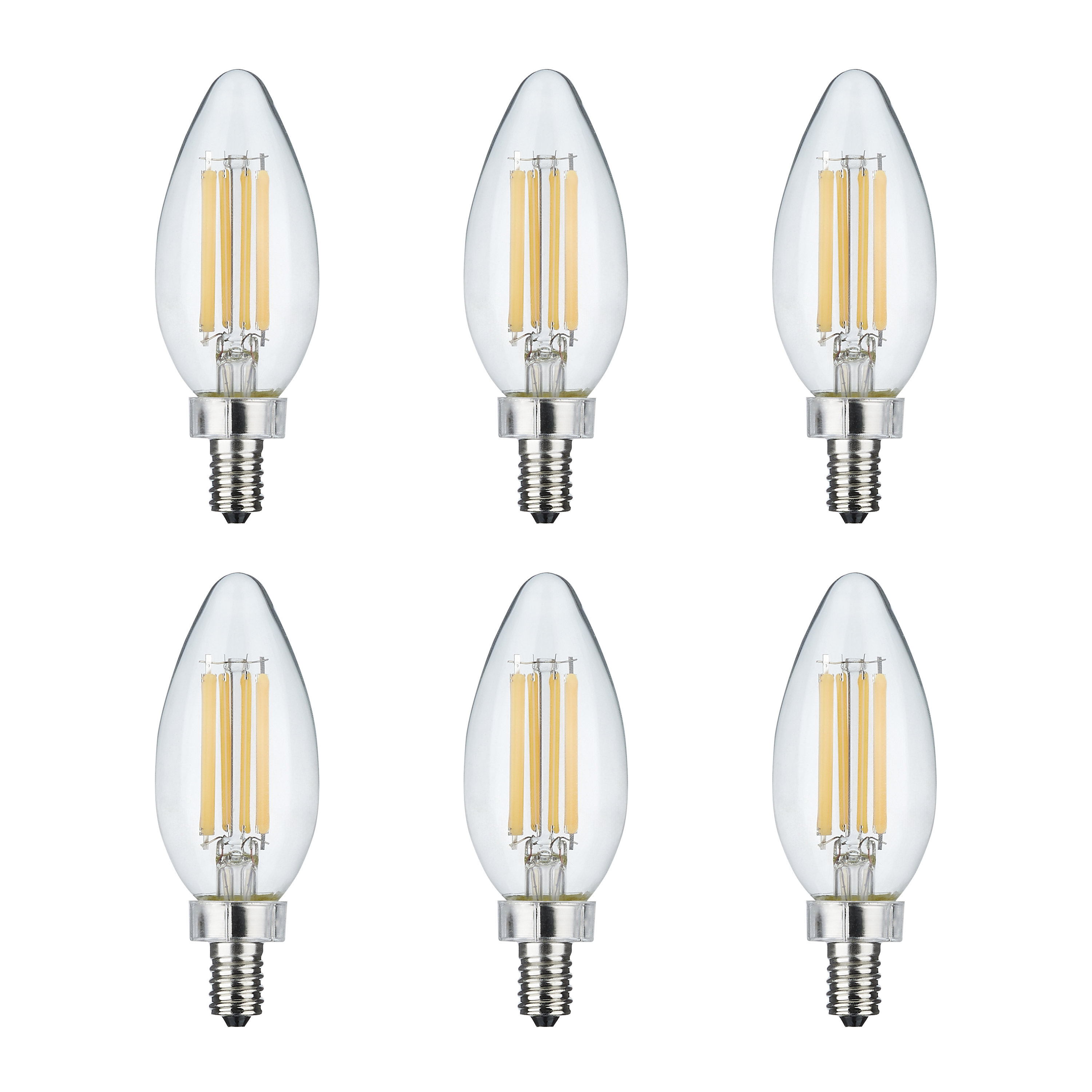 Satco 8 Watt C11 LED Clear Finish Candelabra Base 90 CRI 760 Lumens 120 Volt & Reviews | Wayfair
