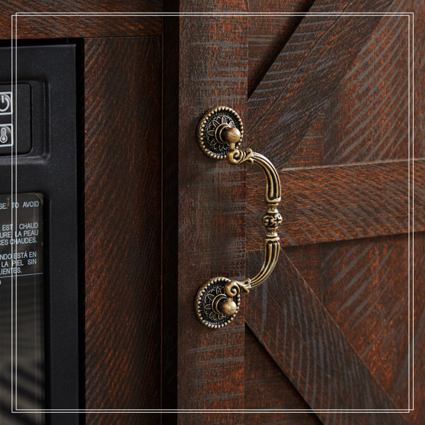 Gracie Oaks Chikaima 47'' W One-Piece Storage Credenza with Fireplace ...