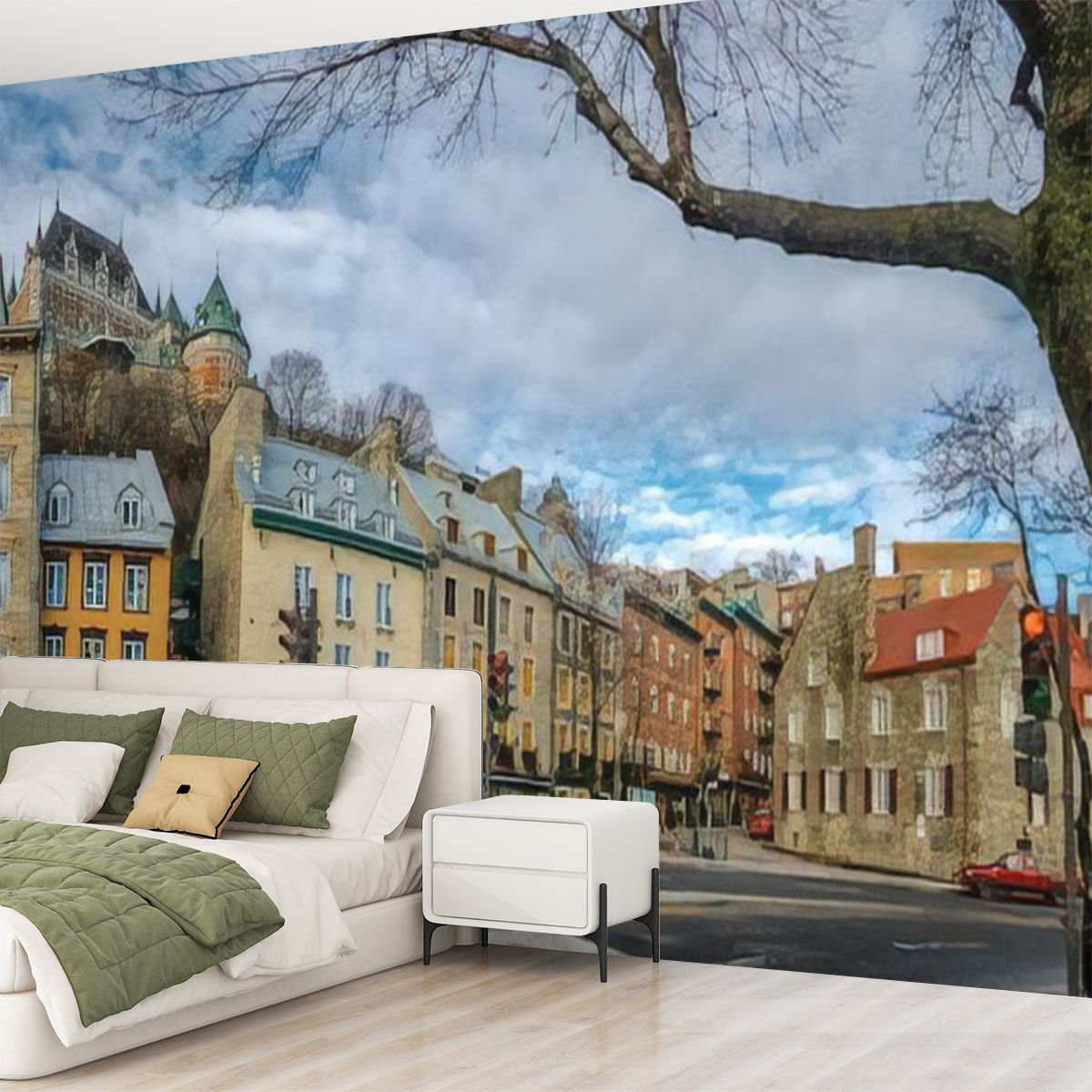 Latitude Run® Peel and Stick Canvas Wallpaper Wall Mural Lower Old Town ...