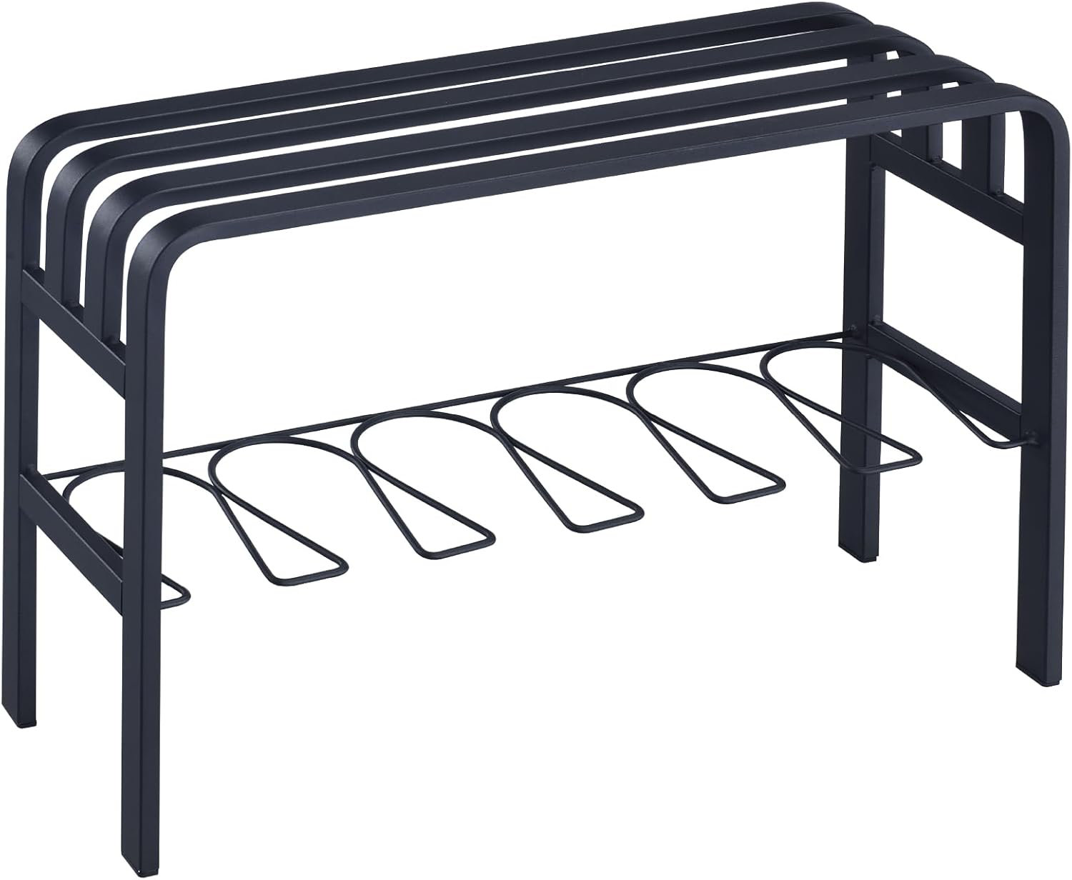 Rebrilliant Modern Horizontal Shoe Bench With Curved Wire Frame ...