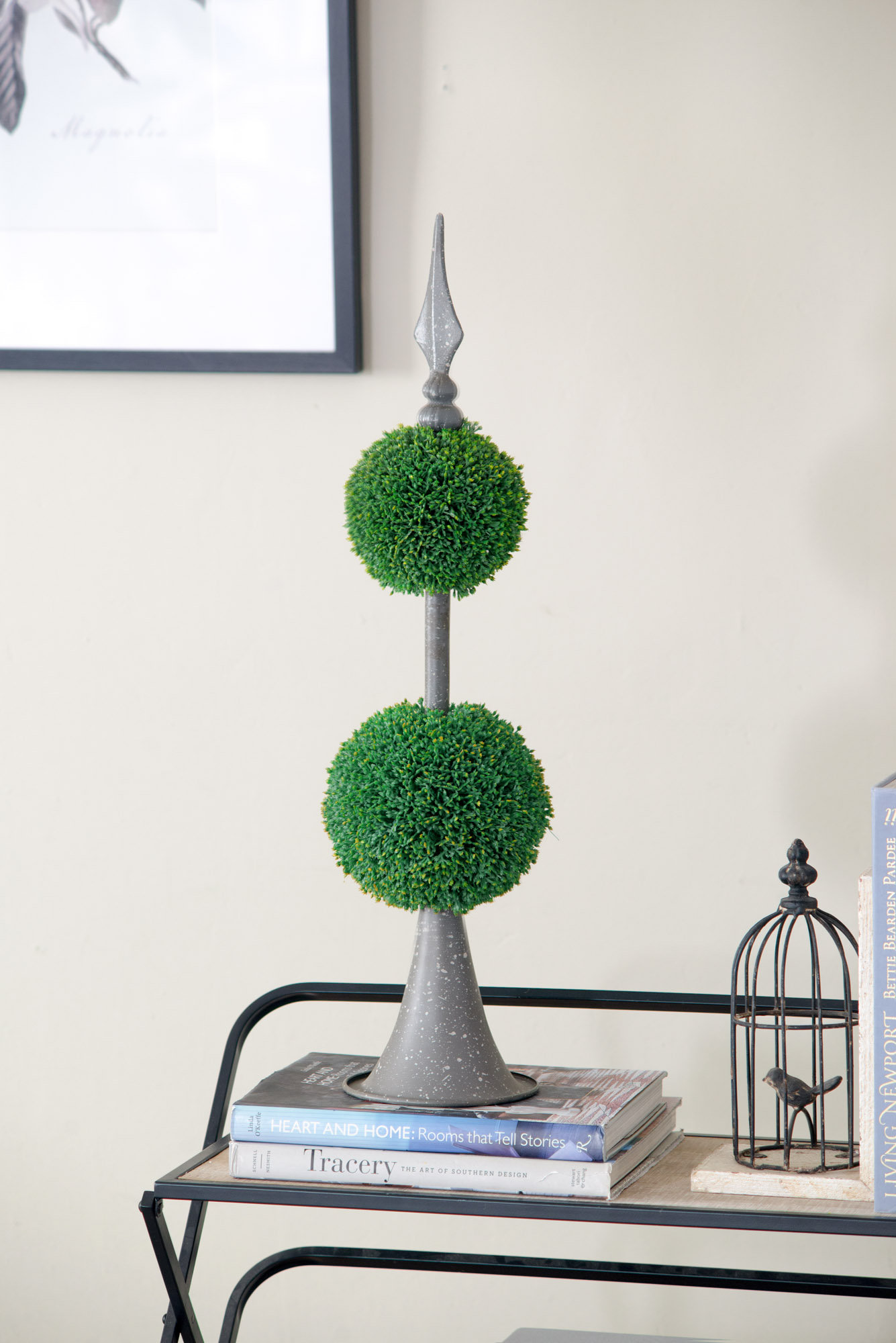 Latitude Run® D7x26.5" Artificial Two-Tiered Boxwood Sphere Topiary On ...