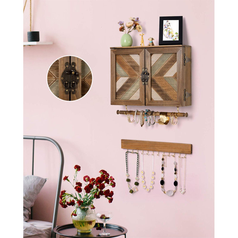 Foundry Select Wood Wall Mounted Jewelry Box + | Wayfair