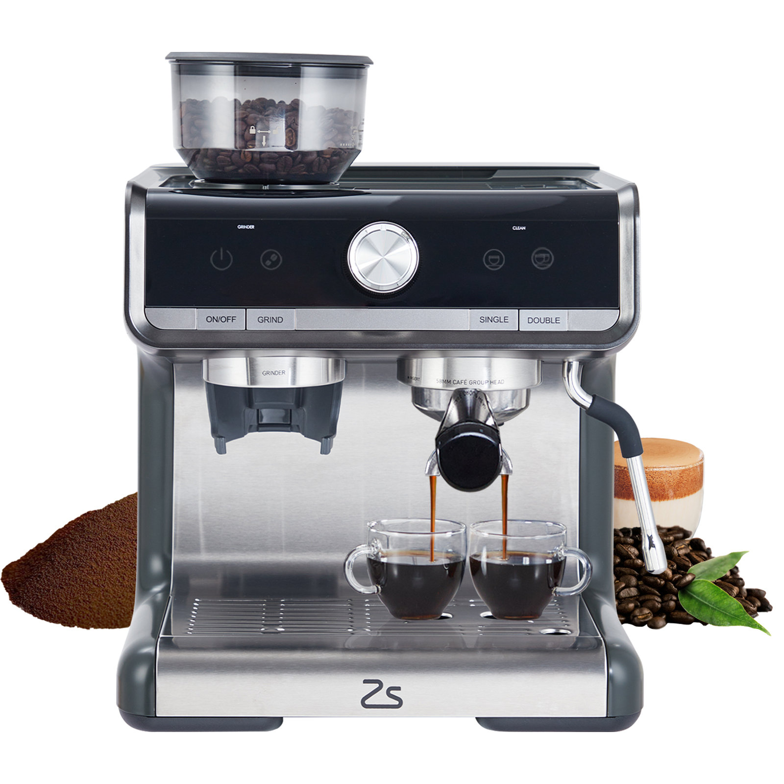 Yesurprise Espresso Machine 20 Bar Coffee Maker With Milk Frother Steam ...