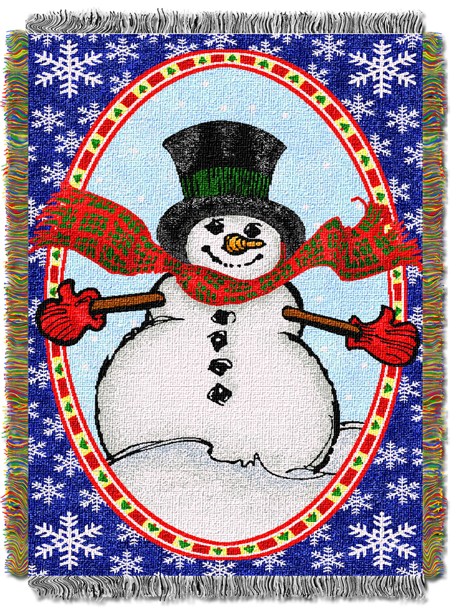 Northwest Bright Happy Snowman Throw Blanket, Holiday Winter Seasonal ...