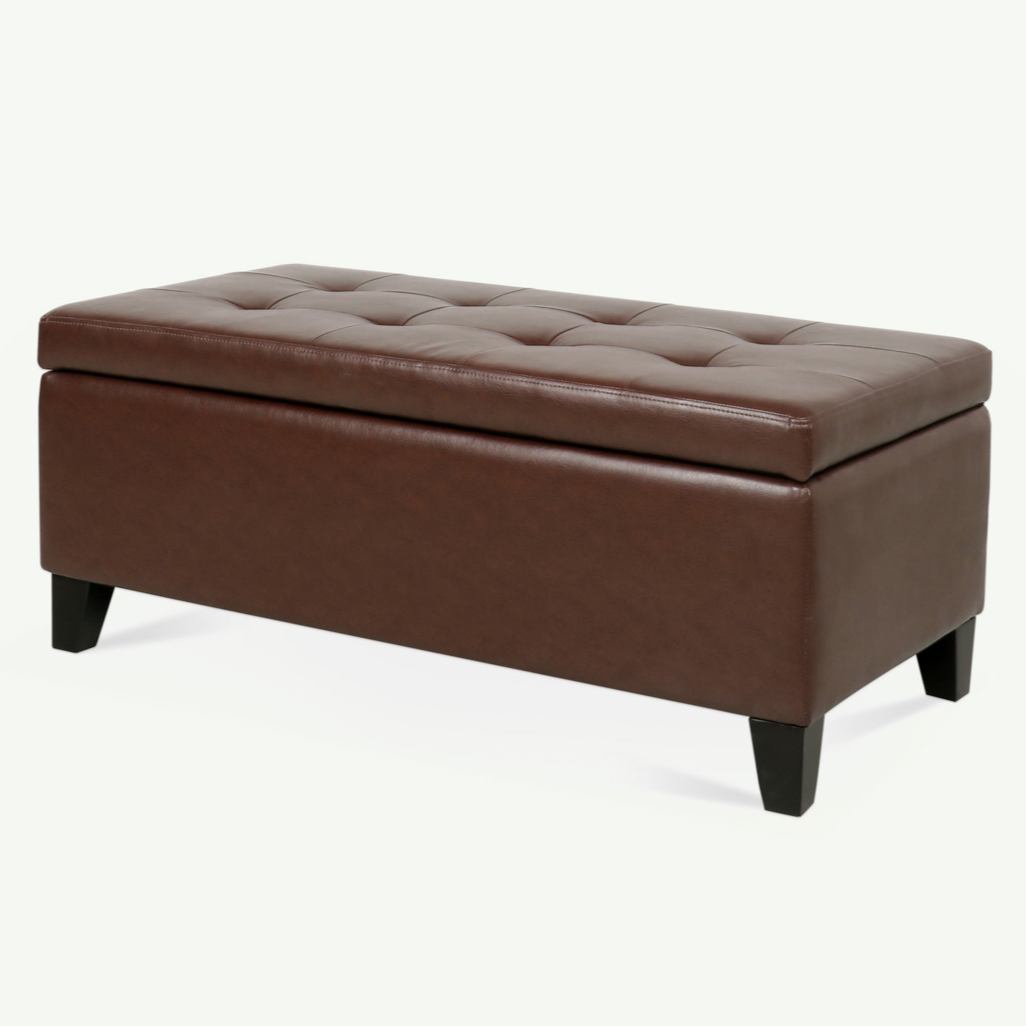 Latitude Run® Faux Leather Entryway Bench With Storage | Wayfair