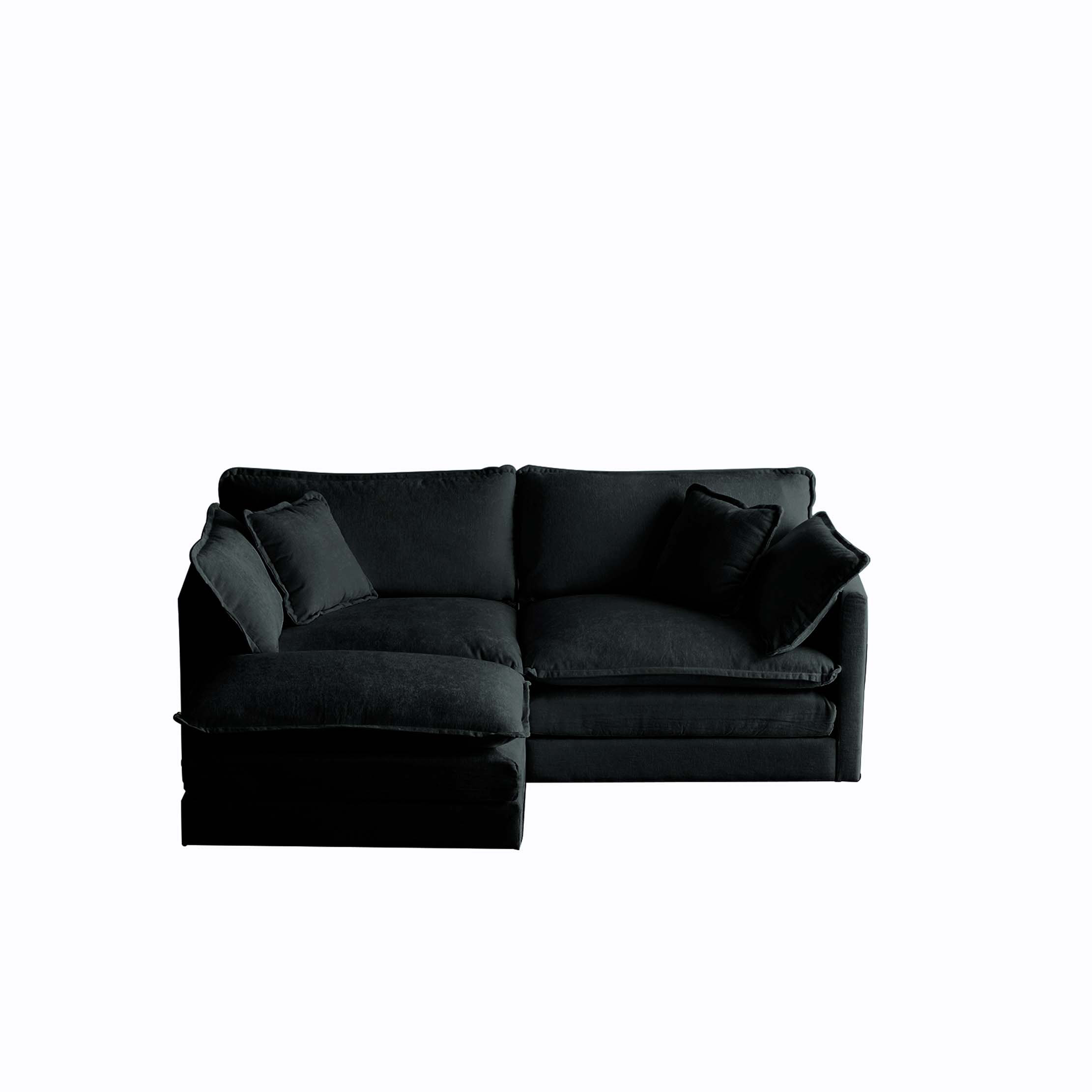 Latitude Run® L-Shaped Two-Seater Sofa With Ottoman | Wayfair