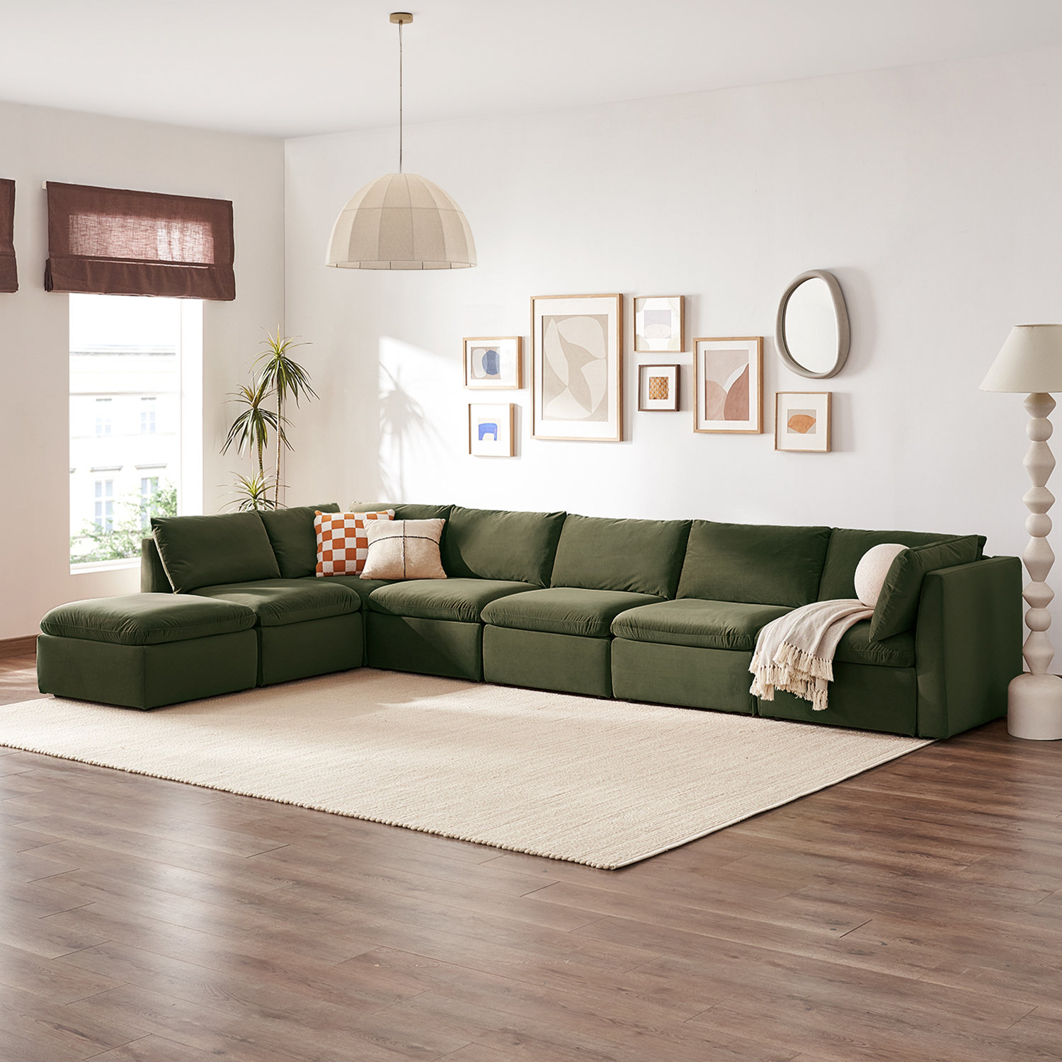 Latitude Run® Dunellen Convertible U Shape & L Shape Sectionals For ...