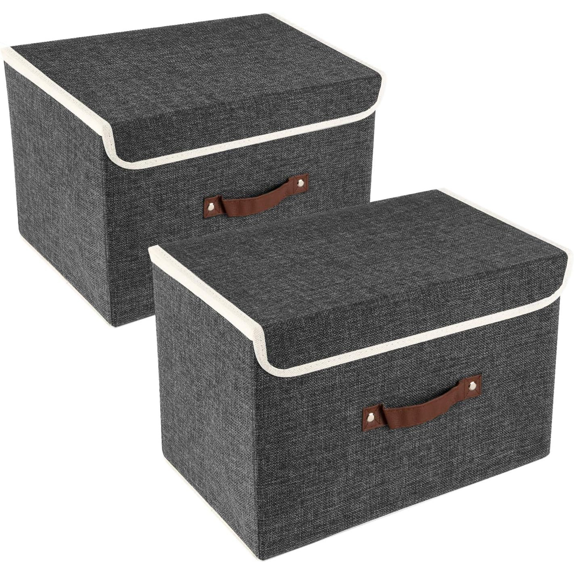 Breakwater Bay Collapsible Storage Box With Lid, Fabric Storage Box For ...