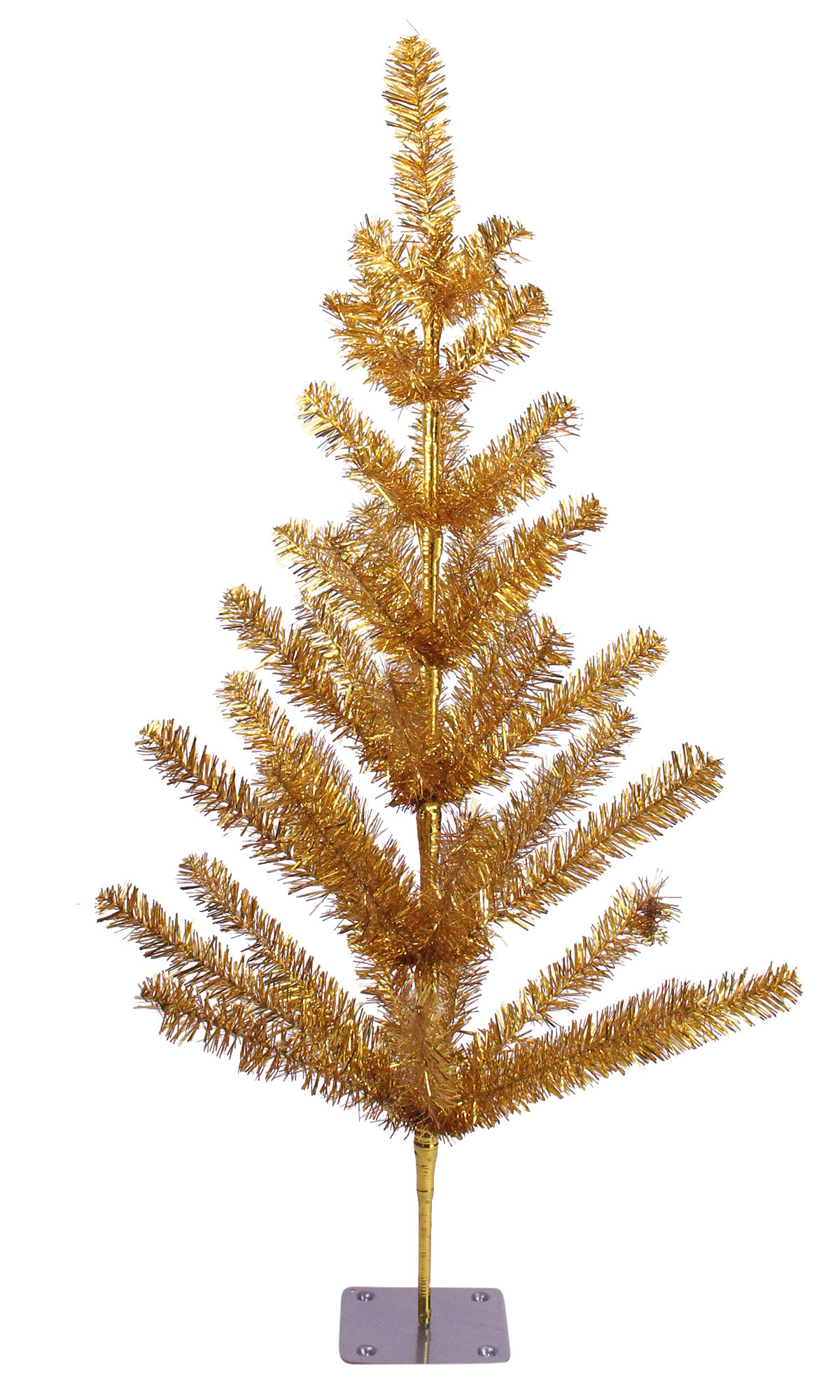 Northlight Seasonal 3' Medium Gold Tinsel Twig Pine Artificial ...