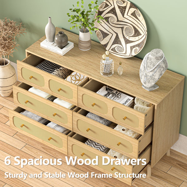 Bay Isle Home™ Abery 6 - Drawer Dresser & Reviews | Wayfair