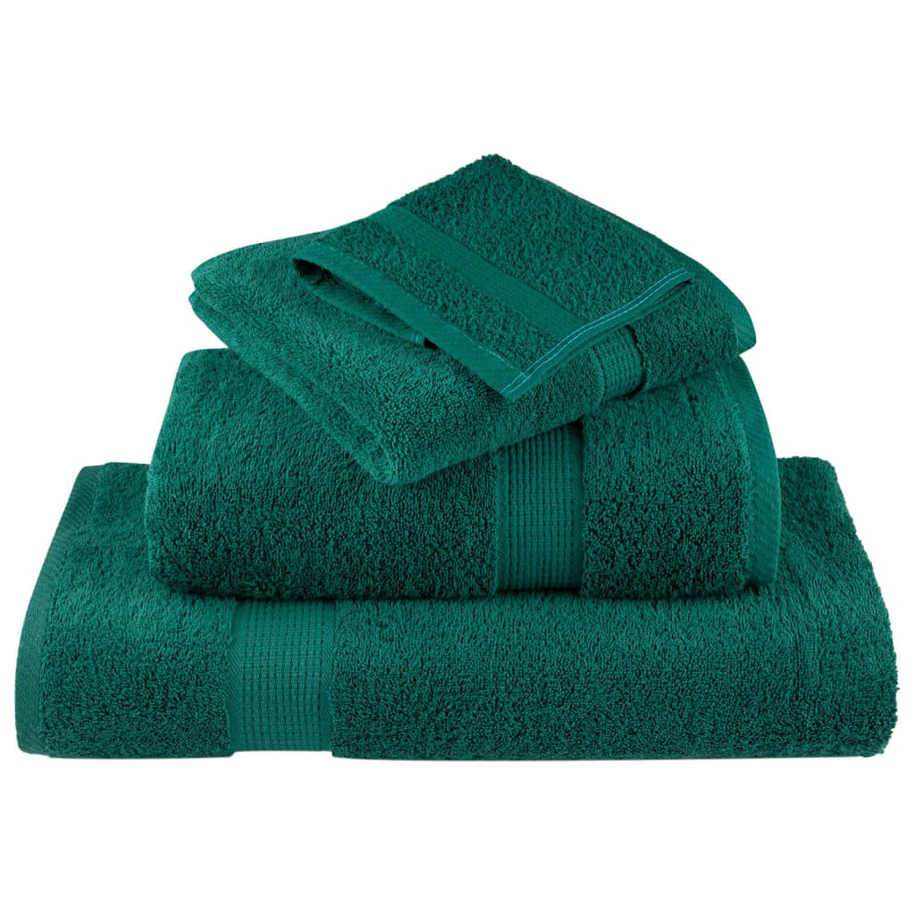Hokku Designs Towel Set Of 4 Green 100% Cotton XXL Towels Rectangular ...