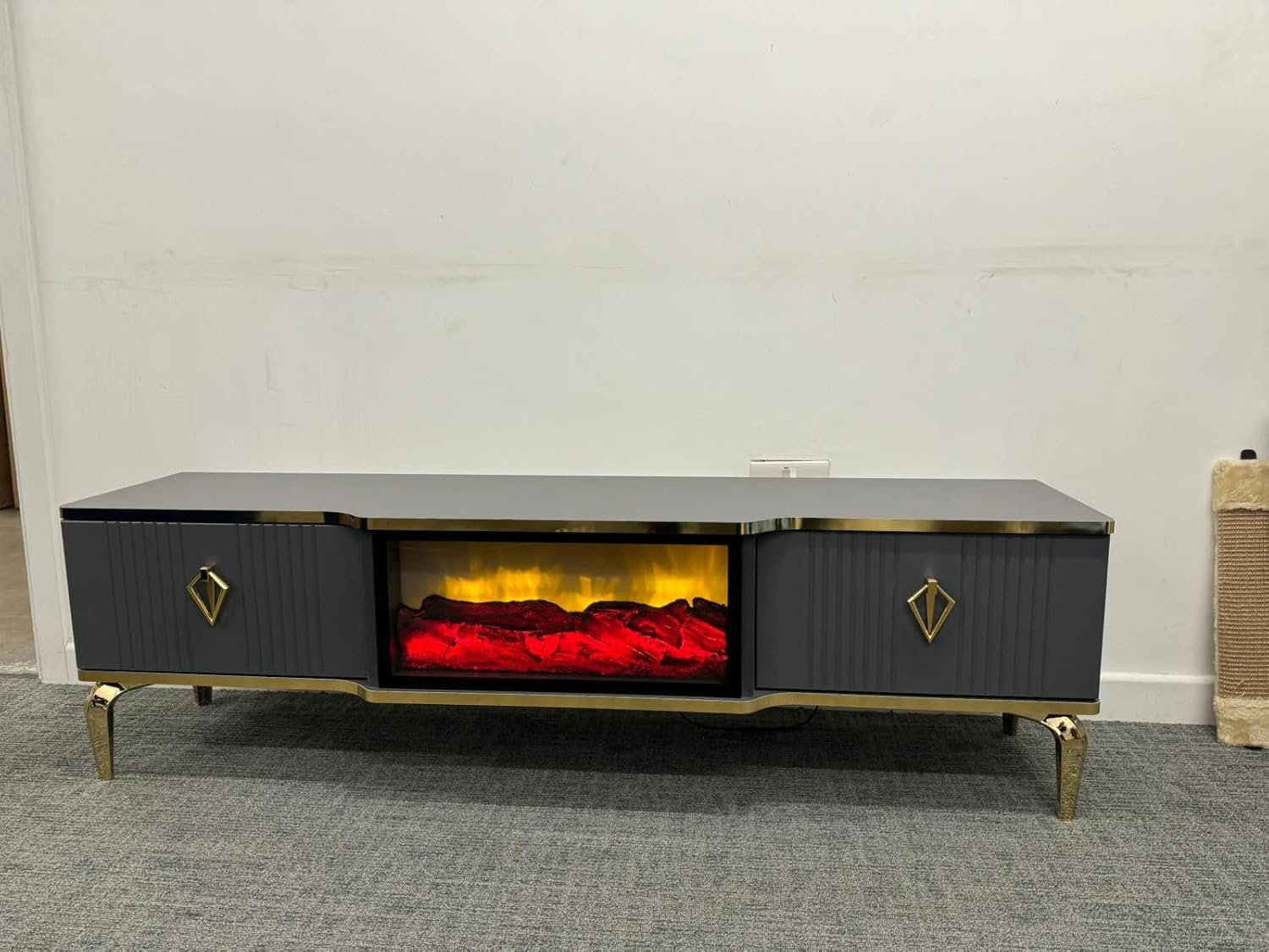 Canora Grey Realistic Flame Effect TV Unit | Realistic Fire Effect TV ...