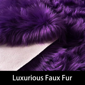 Mercer41 Macmahon Handmade Faux Sheepskin Purple Rug & Reviews | Wayfair