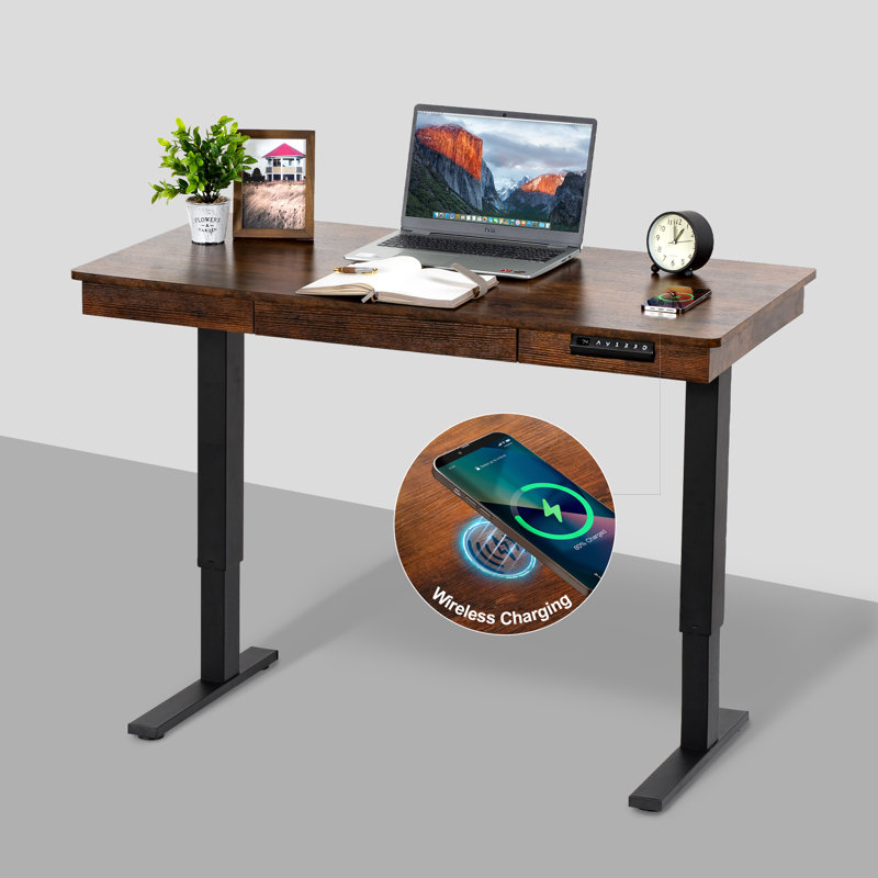 Inbox Zero Krystianna Height Adjustable Standing Desk & Reviews ...