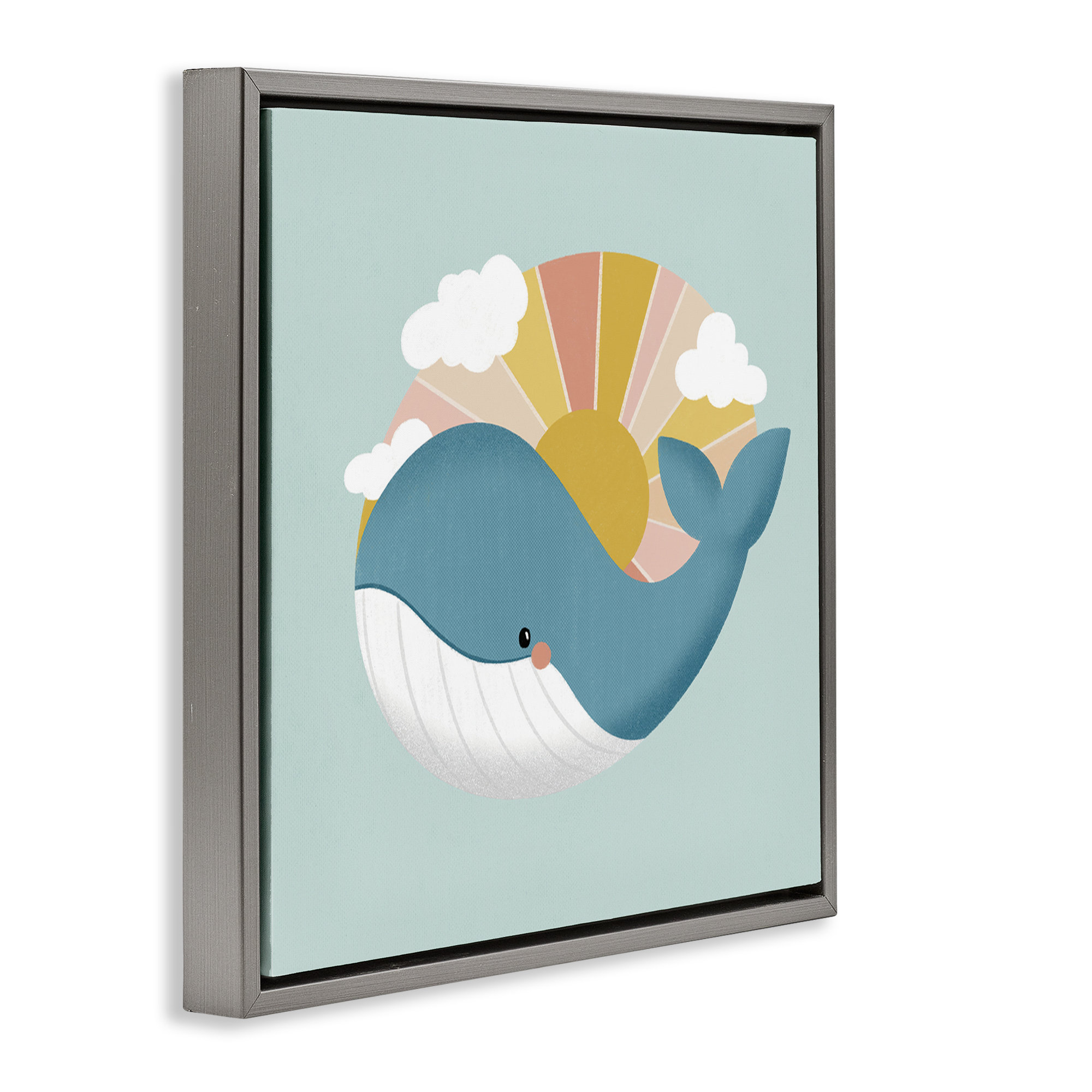 George Oliver Whale & Sunshine Rays Floating Frame, design by Sarah ...