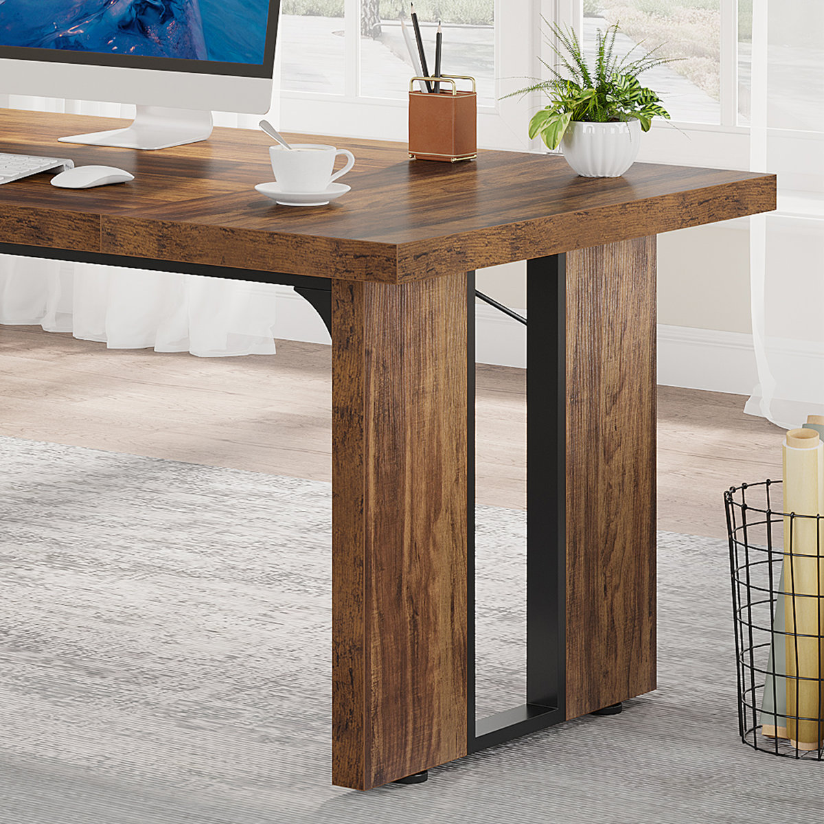 The Twillery Co.® Coleshill 70.9'' W Rectangle Executive Desk & Reviews ...