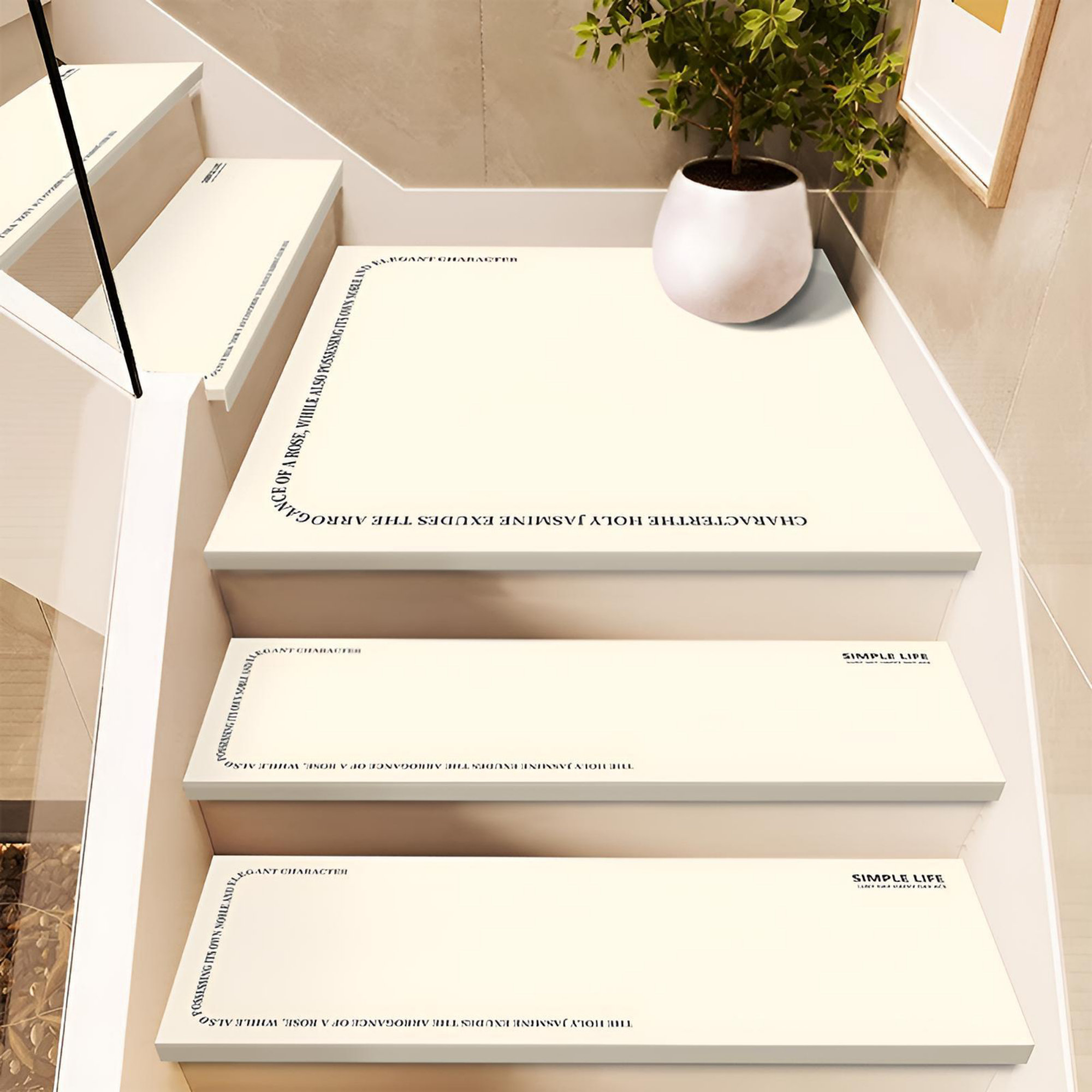 Infinity Self Adhesive Luxury Stair Tread Pads For Home Slip Resistant ...