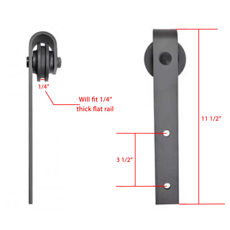 Calhome Classic Bent Strap Sliding Standard Double Track Barn Door ...