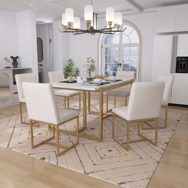 Mercer41 Modern 7-Piece Dining Table Set | Wayfair