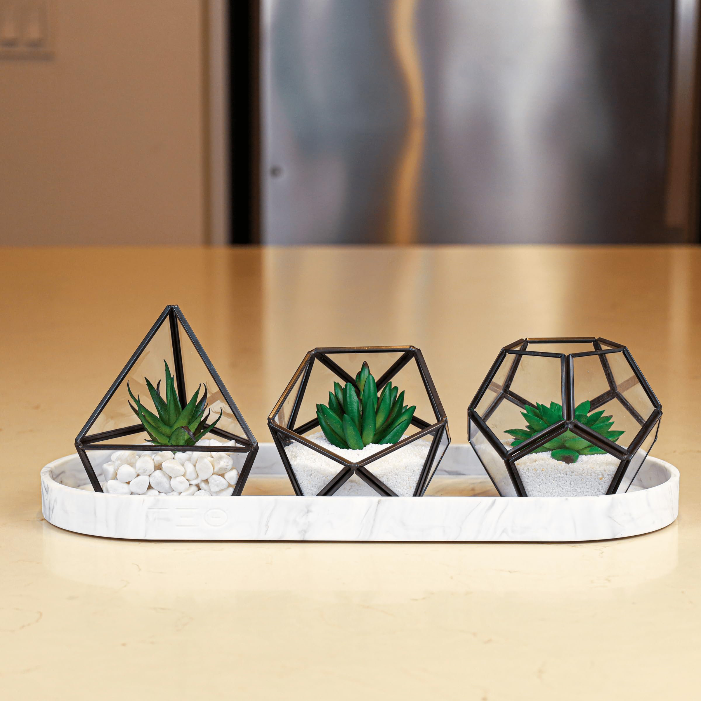 Ivy Bronx Silicone Bathroom Vanity Tray - 2 Piece Set Large (14.5" & 12 ...