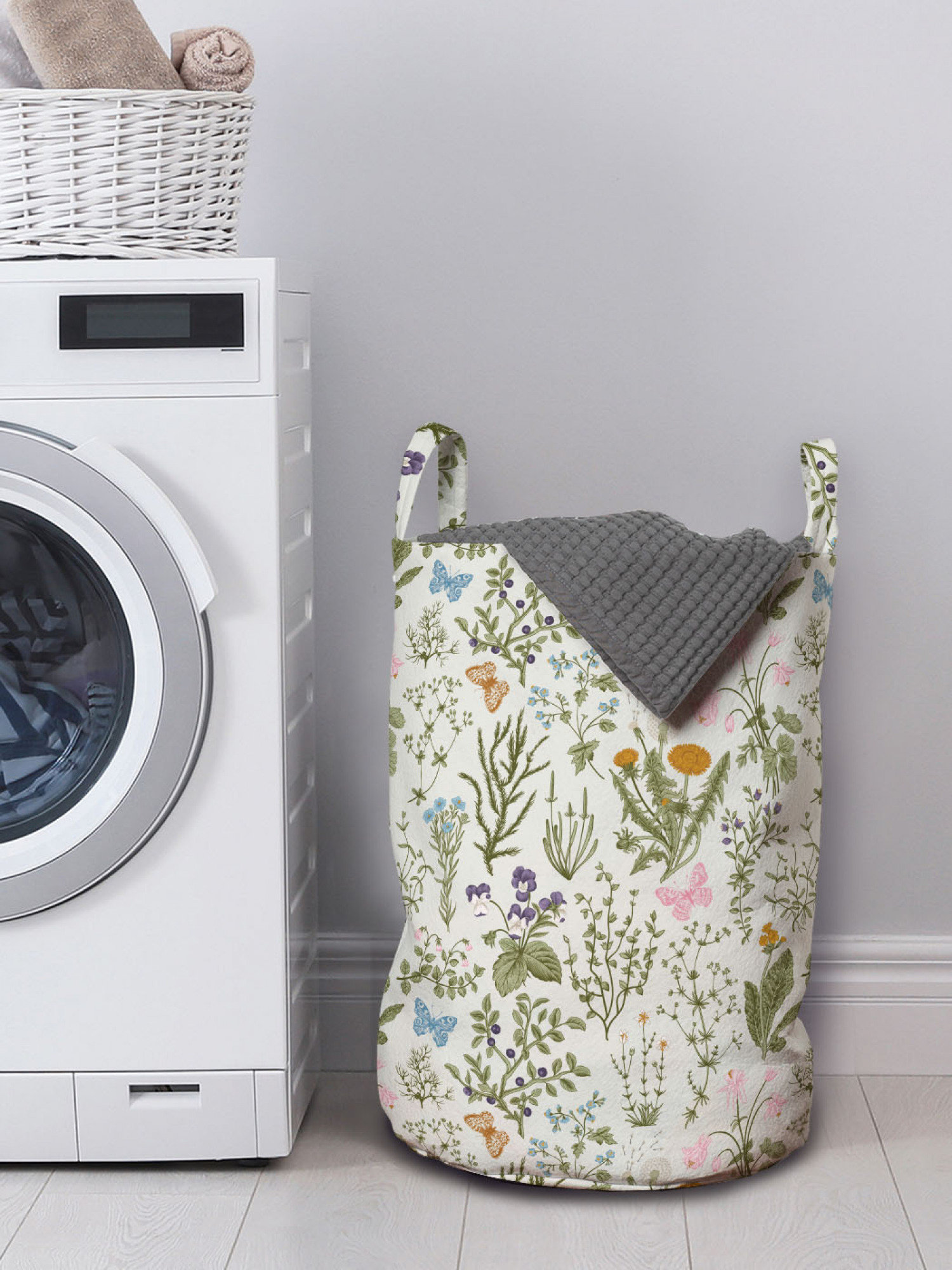 East Urban Home Floral Laundry Bag | Wayfair