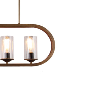 Union Rustic Tilden 4-Light Kitchen Island Linear Pendant | Wayfair