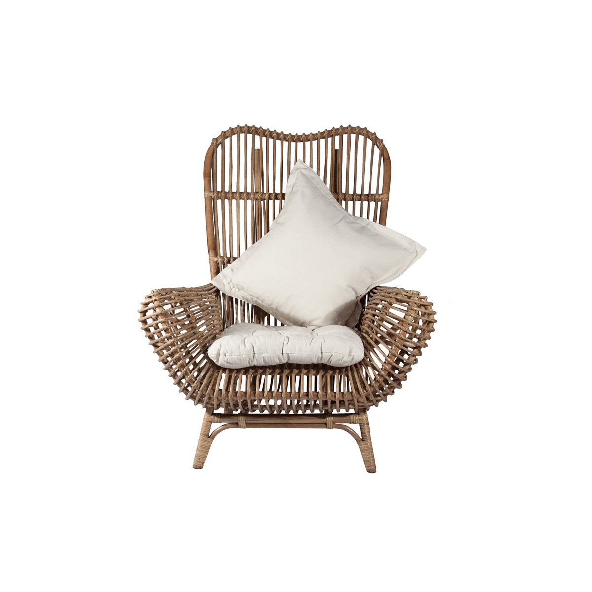 Ibolili Round Back Rattan Chair & Reviews | Wayfair