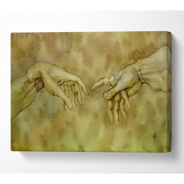 Marlow Home Co. Hands Of Power Meeting - Wrapped Canvas Art Prints ...