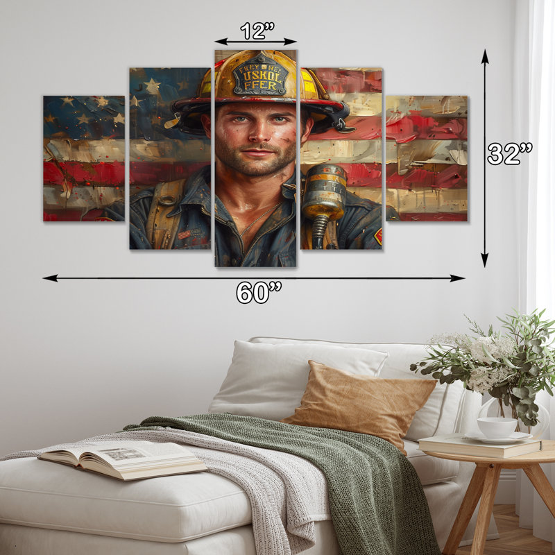 Trent Austin Design® Patriot Firefighter Hero II - Fireman Wall Decor ...