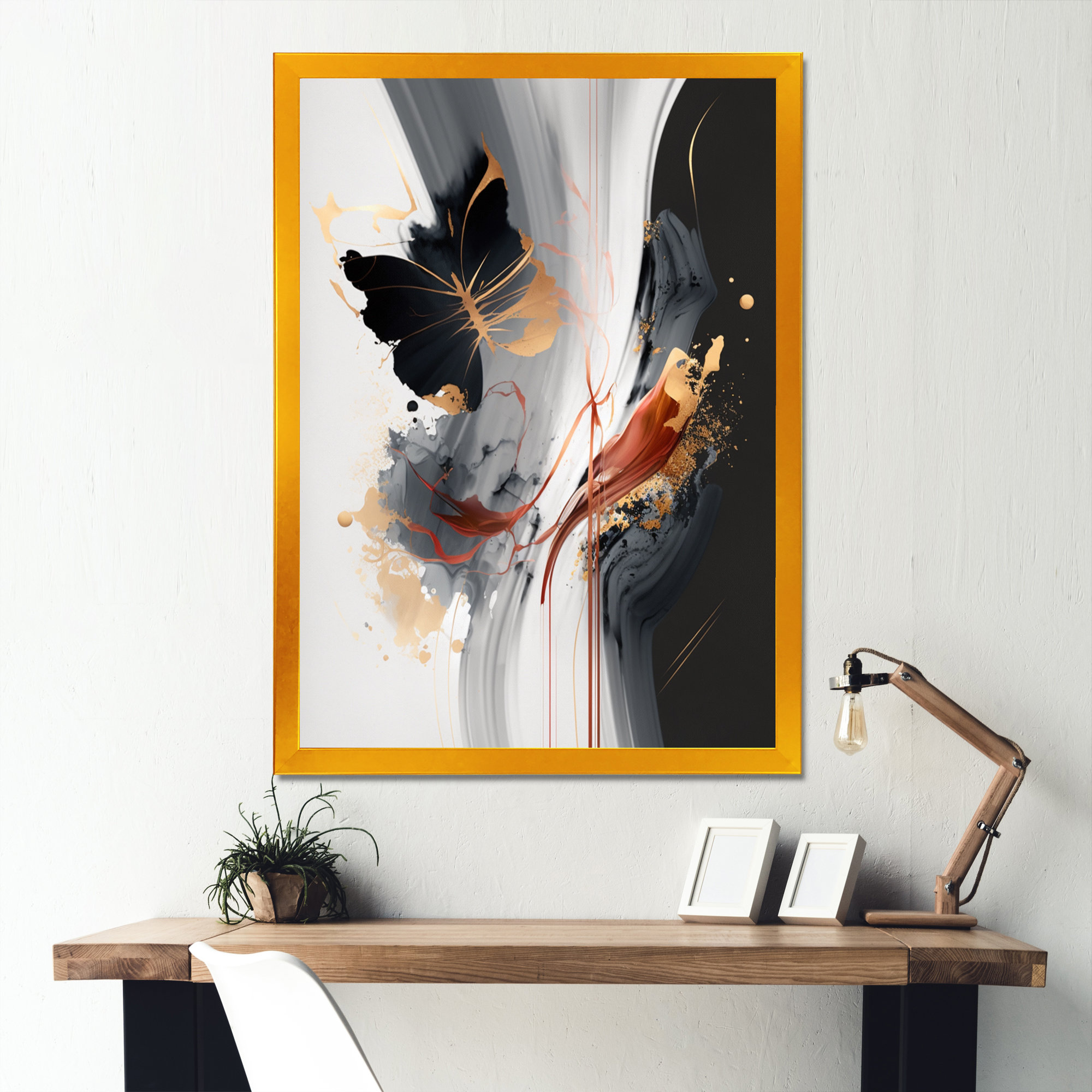 Mercer41 Modern Butterfly Painting - Abstract Wall Art Prints | Wayfair