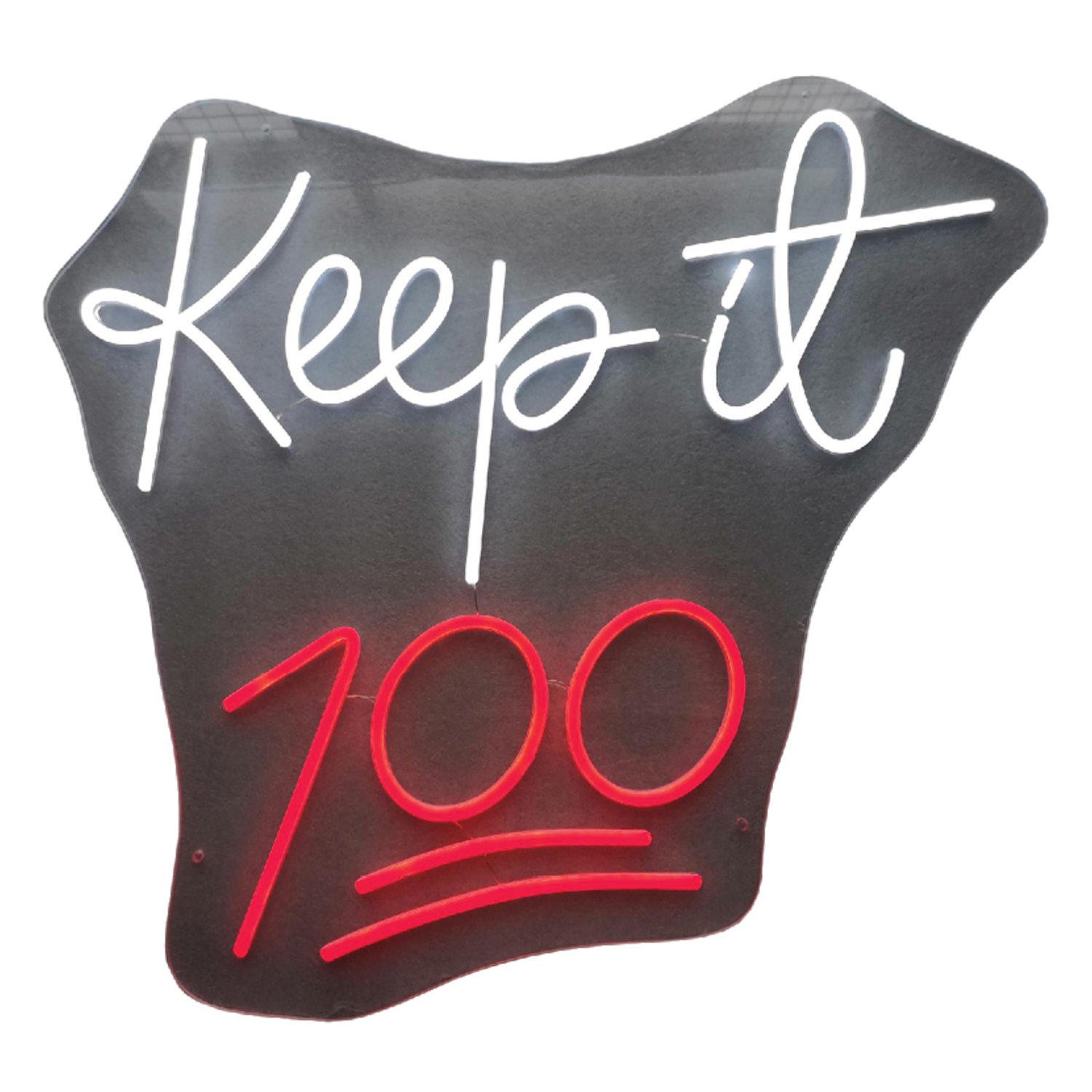 Ivy Bronx Keep it 100 Neon Sign - 23" x 25" | Wayfair