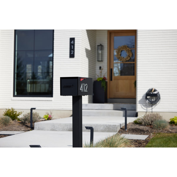 Post & Porch Malone Post Mounted Steel Mailbox & Reviews | Wayfair
