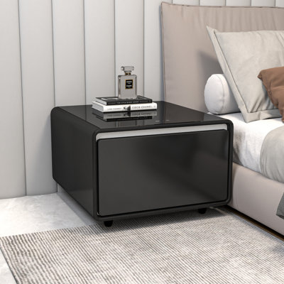 Livtab Smart End Table with Fridge and Built-In Outlets & Reviews | Wayfair