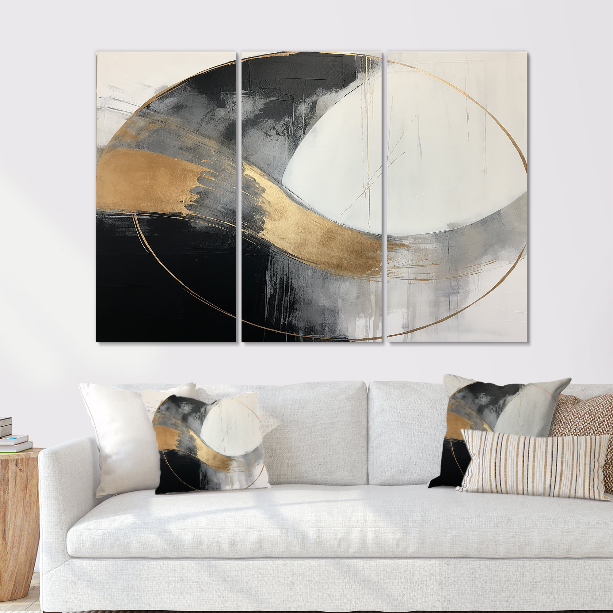 Wrought Studio™ Full Moon Time Balance II - Abstract Wall Art Decor Set ...