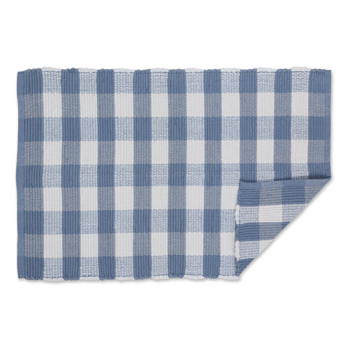 Gracie Oaks Debbagh Cotton Gingham Rug & Reviews | Wayfair