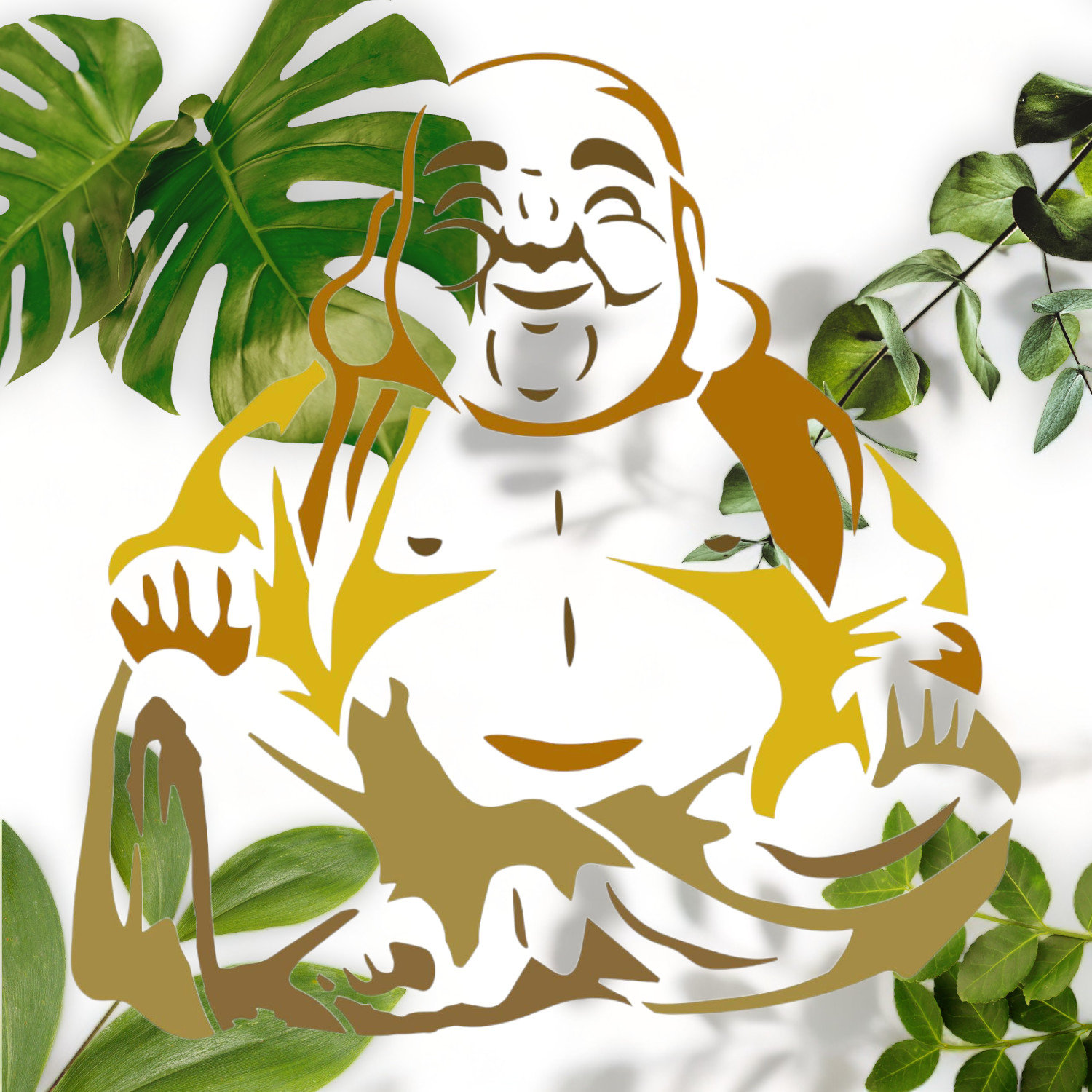 Pacific Funds Maitreya Buddha Pattern DIY Template 11.8x11.8 inch | Wayfair