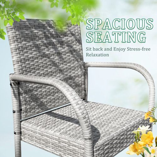 Lark Manor Marcela Wicker Outdoor 29'' Bar Stool & Reviews | Wayfair