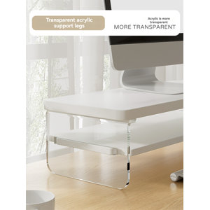 Inbox Zero Desktop Computer Monitor Riser Stand | Wayfair