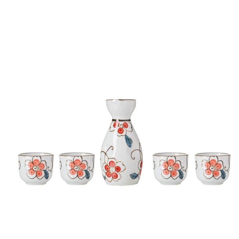 Wildon Home® 5-Piece Sake Set, Durable Ceramic Japanese Sake Set With 1 ...