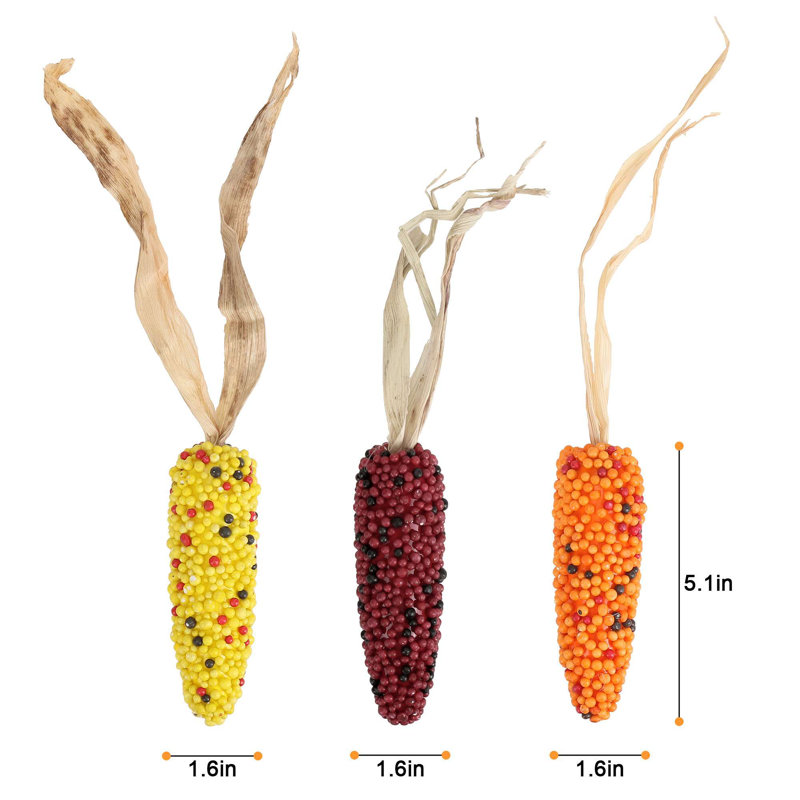 The Holiday Aisle® 6-Pack Artificial Corn Fake Corn Ornament Harvest ...