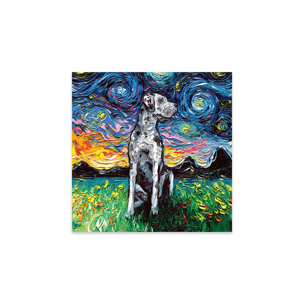 Red Barrel Studio® Merle grand danois nuit sur plastique / acrylique ...