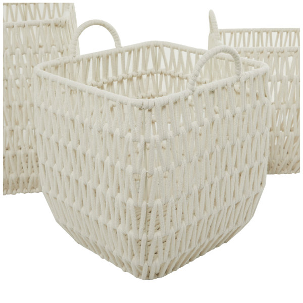Beachcrest Home 3 Piece Fabric Basket Set | Wayfair