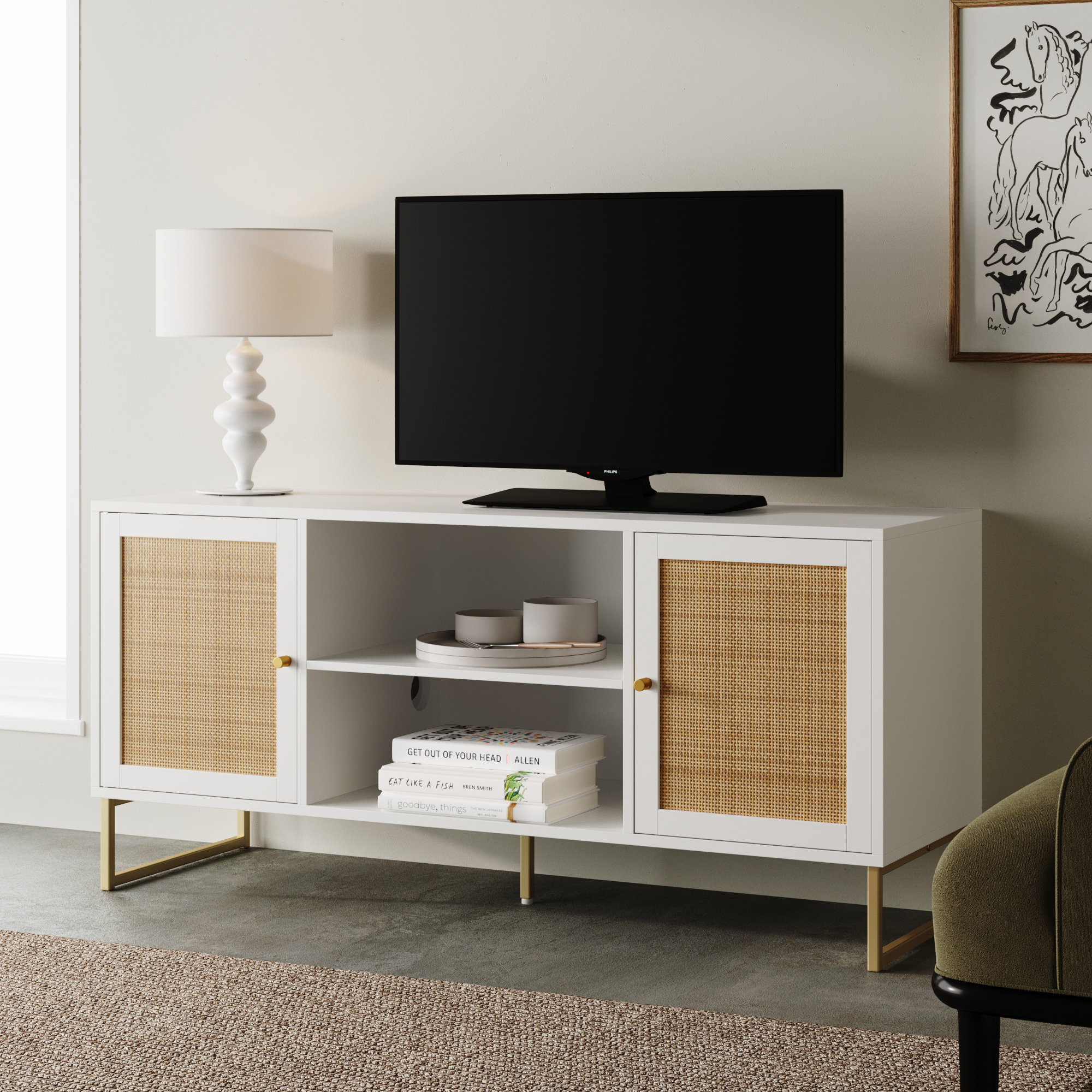 Bay Isle Home™ Clester TV Stand for TVs up to 55" & Reviews | Wayfair