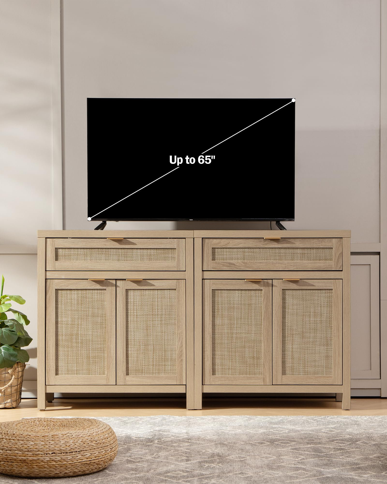 Bay Isle Home™ Sideboard Buffet Storage Cabinet Set Of 2, Credenza ...