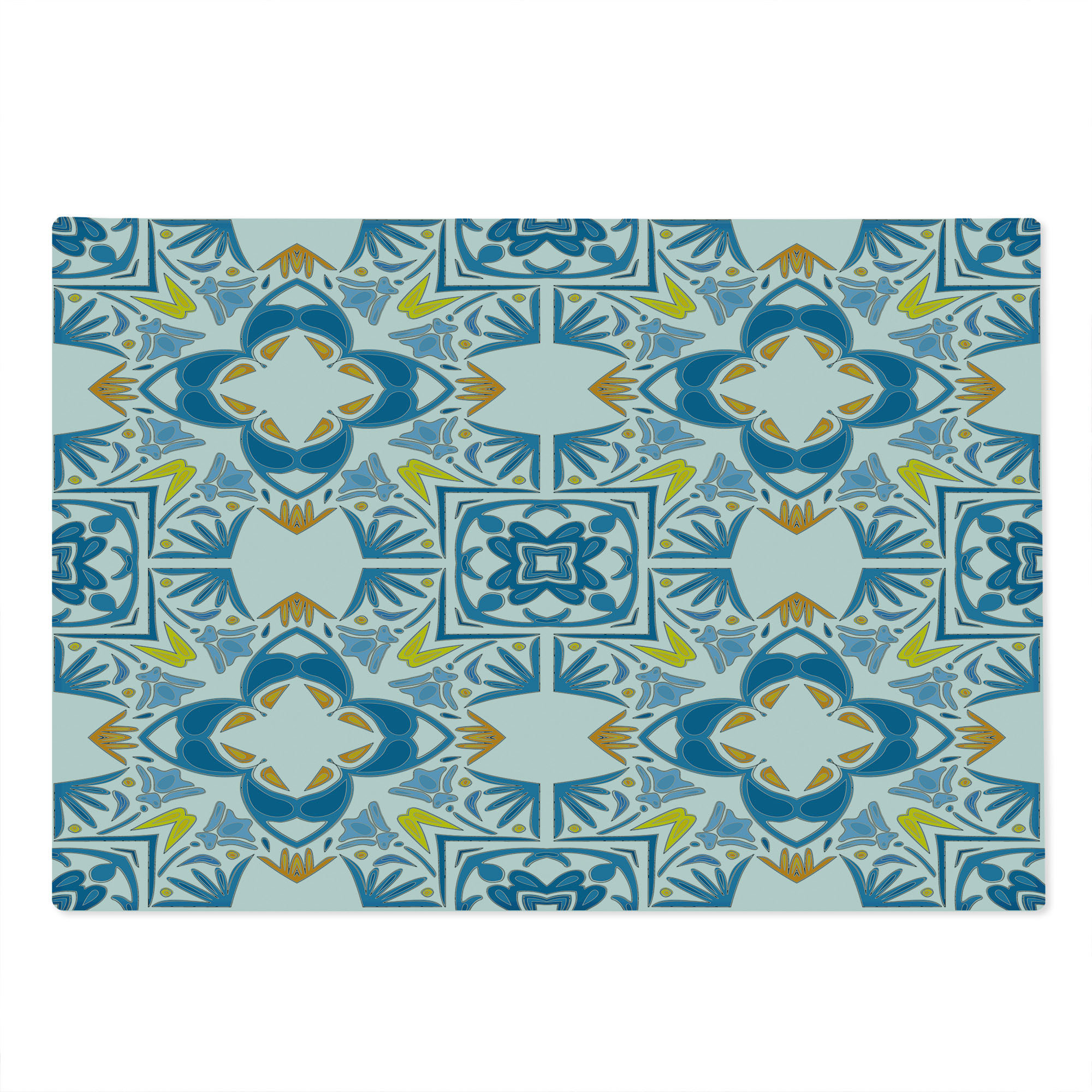 Ambesonne Traditional Cutting Board Large Size Spanish Retro Blue | Wayfair
