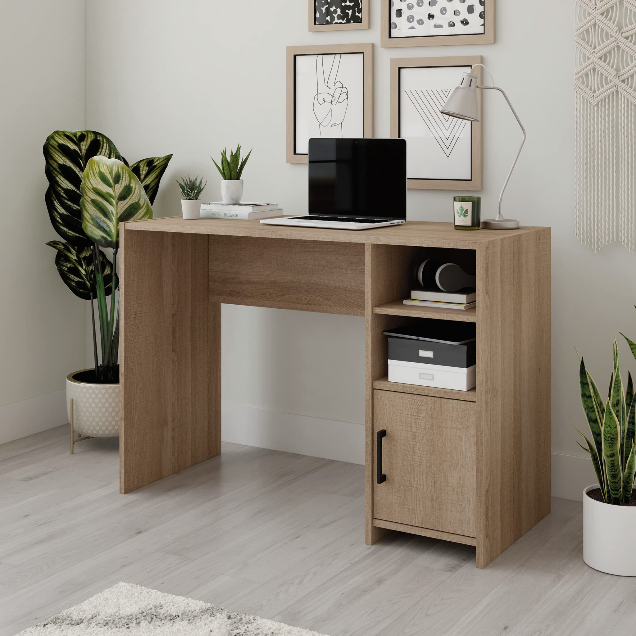 Latitude Run® Fayina 40.1'' W Rectangle Computer Desk with Hutch and ...