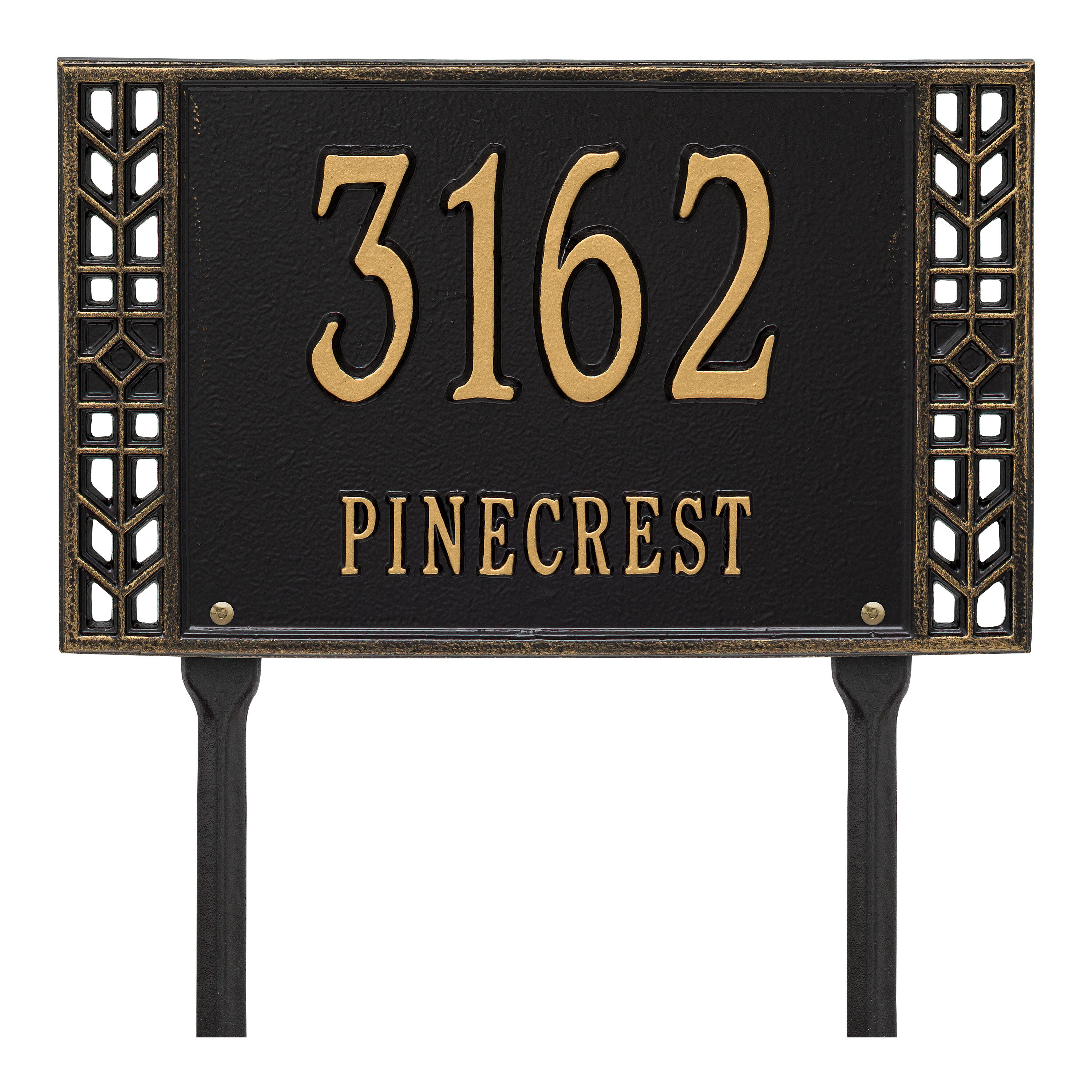 Whitehall Products Boston Personalized Standard 2-Line Lawn Address ...