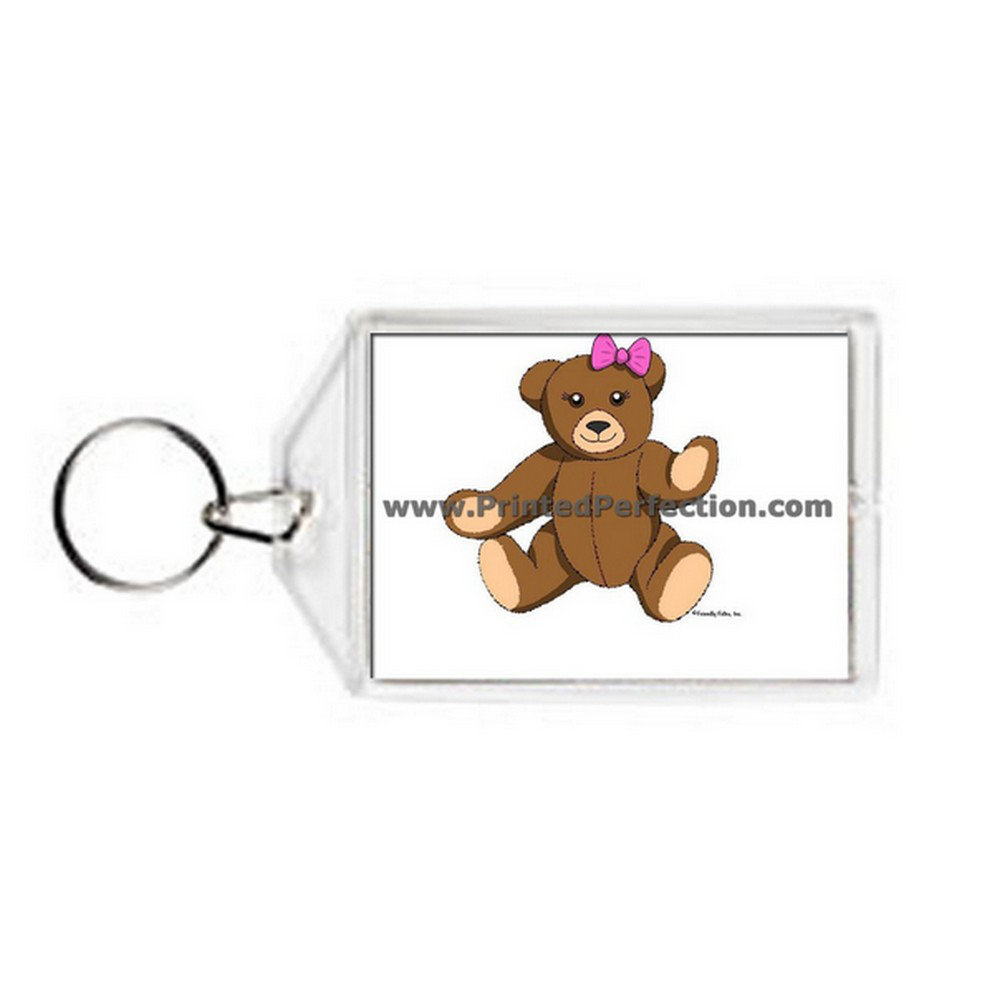 Printed Perfection Personalized Teddy Bear - Acrylic Key Chain | Wayfair
