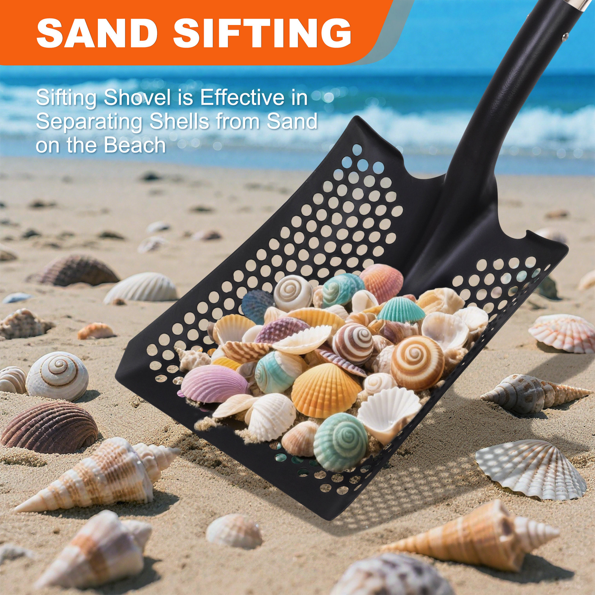 Weguard Detachable Sifting Shovel - 53.54 Inch Sand Sifter With ...